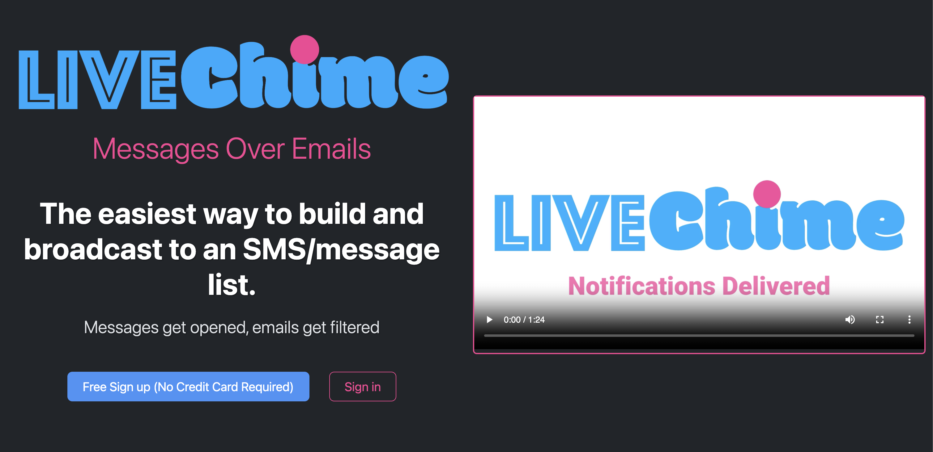 Launched LiveChime for easy SMS/message lists - Indie Hackers